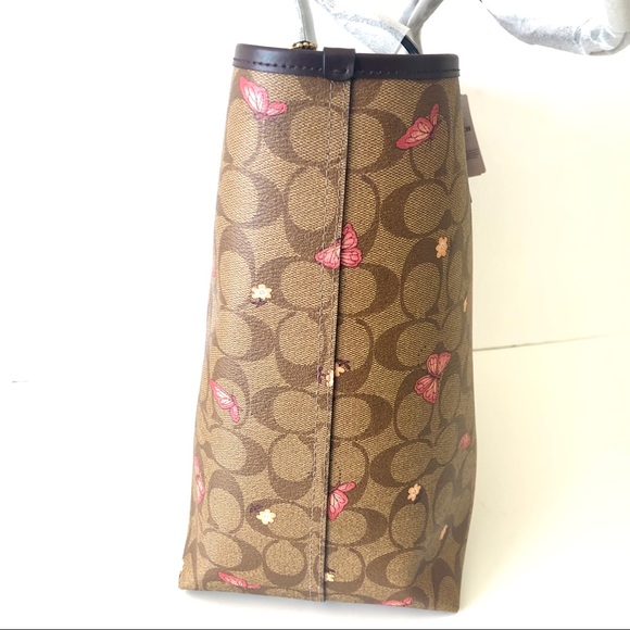 Coach | Bags | Coach Reversible City Tote Floral Butterfly Purse | Poshmark